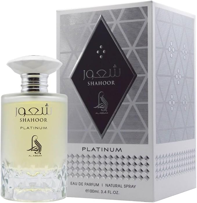 Amazon.com : Al Absar Shahoor Platinum Unisex Fragrance, 3.4 oz ...