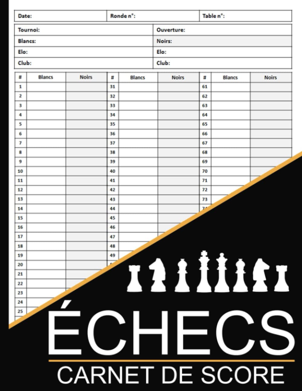 Carnet De Score Dechecs Feuilles De Scores Pour Joueur Dechecs | Desertcart Sri Lanka