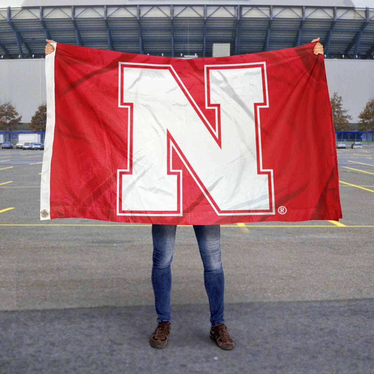 Snapklik.com : College Flags & Banners Co Nebraska Cornhuskers N Logo Flag