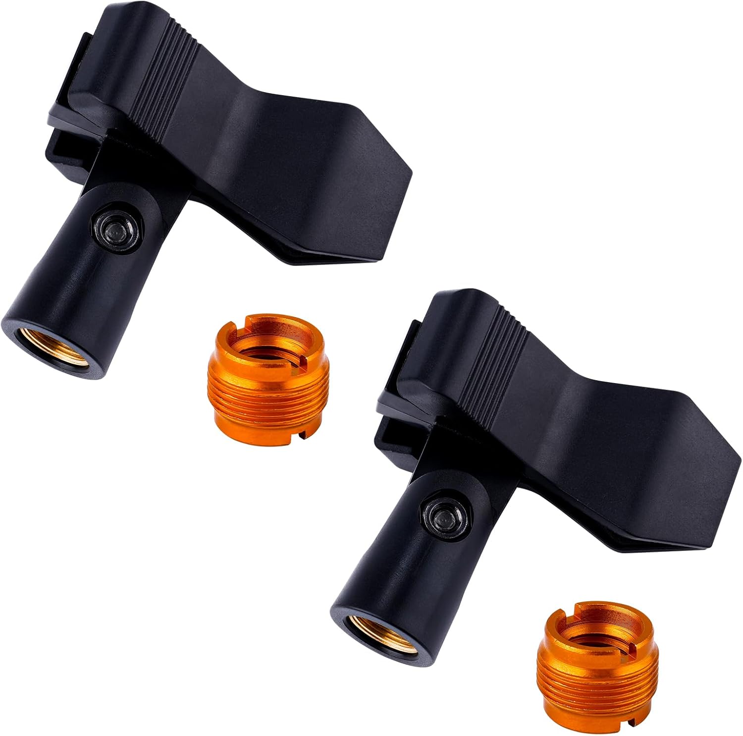 Amazon.com: 2pcs Microphone Holders, Plastic Mic Clamp Holder with 2pcs ...