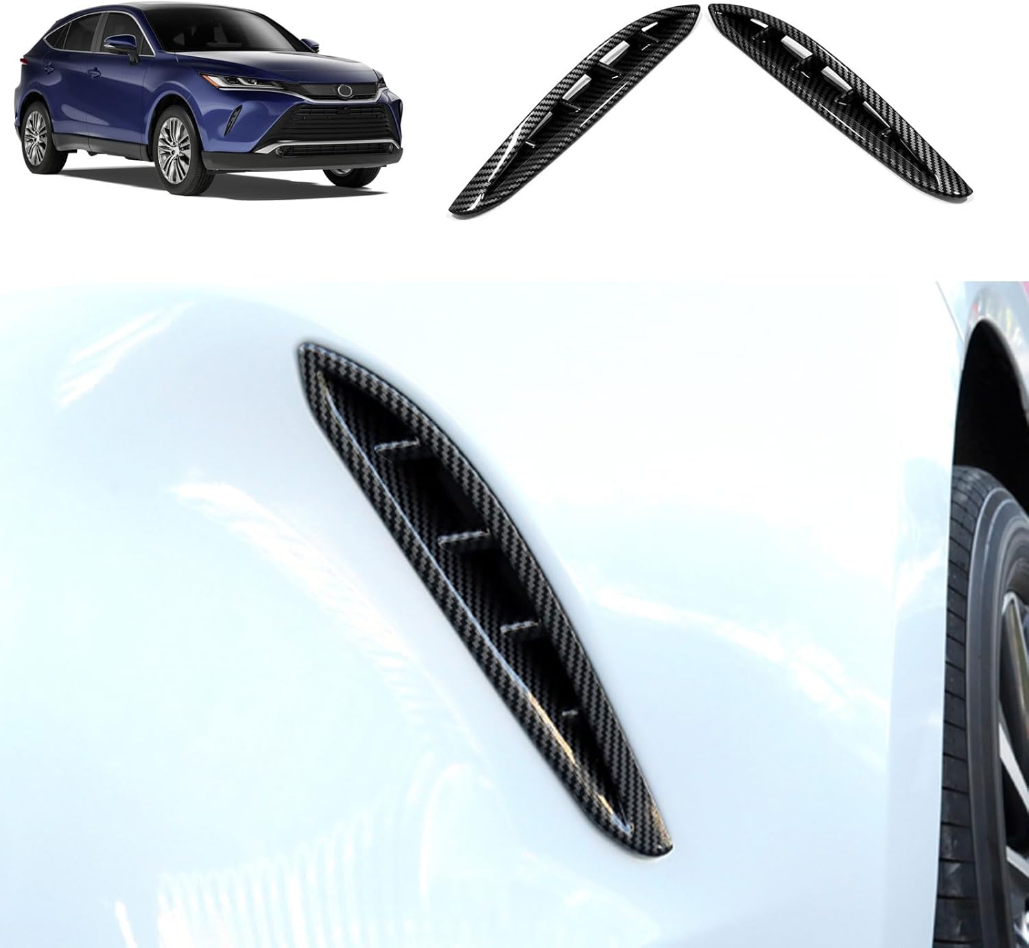 Amazon.com: TERDARAY Front Headlights Grille Vent Covers Compatible ...