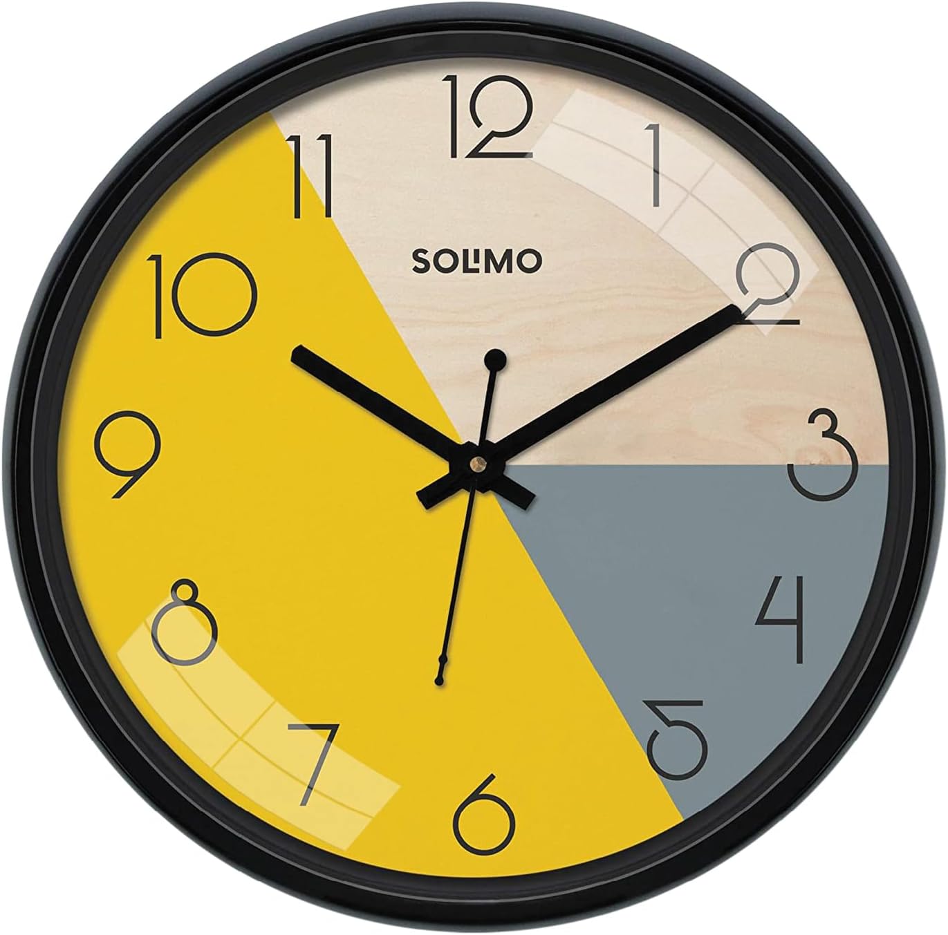 Buy Amazon Brand - Solimo 12-inch Plastic & Glass Wall Clock - Pie ...