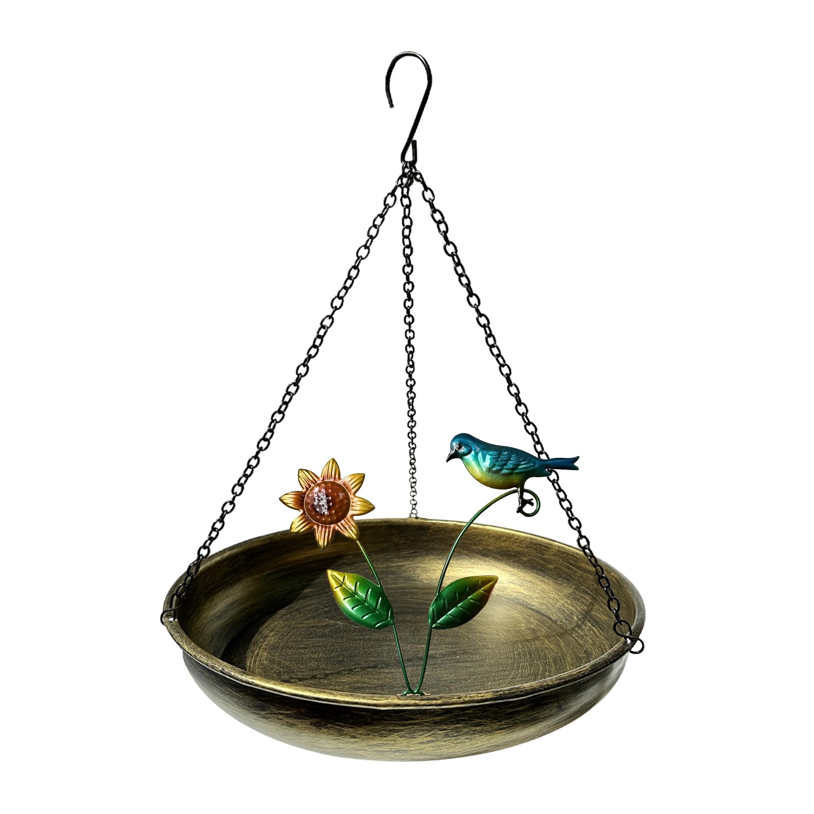 Amazon.com: TIANCENTRAL H Hanging Bird Bath for Outdoor-11.4 Inch Bird ...