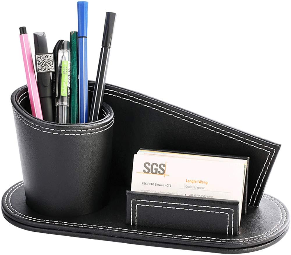 Amazon.com : RHCSZ Office Accessories Creative Stylish Leather Pen ...