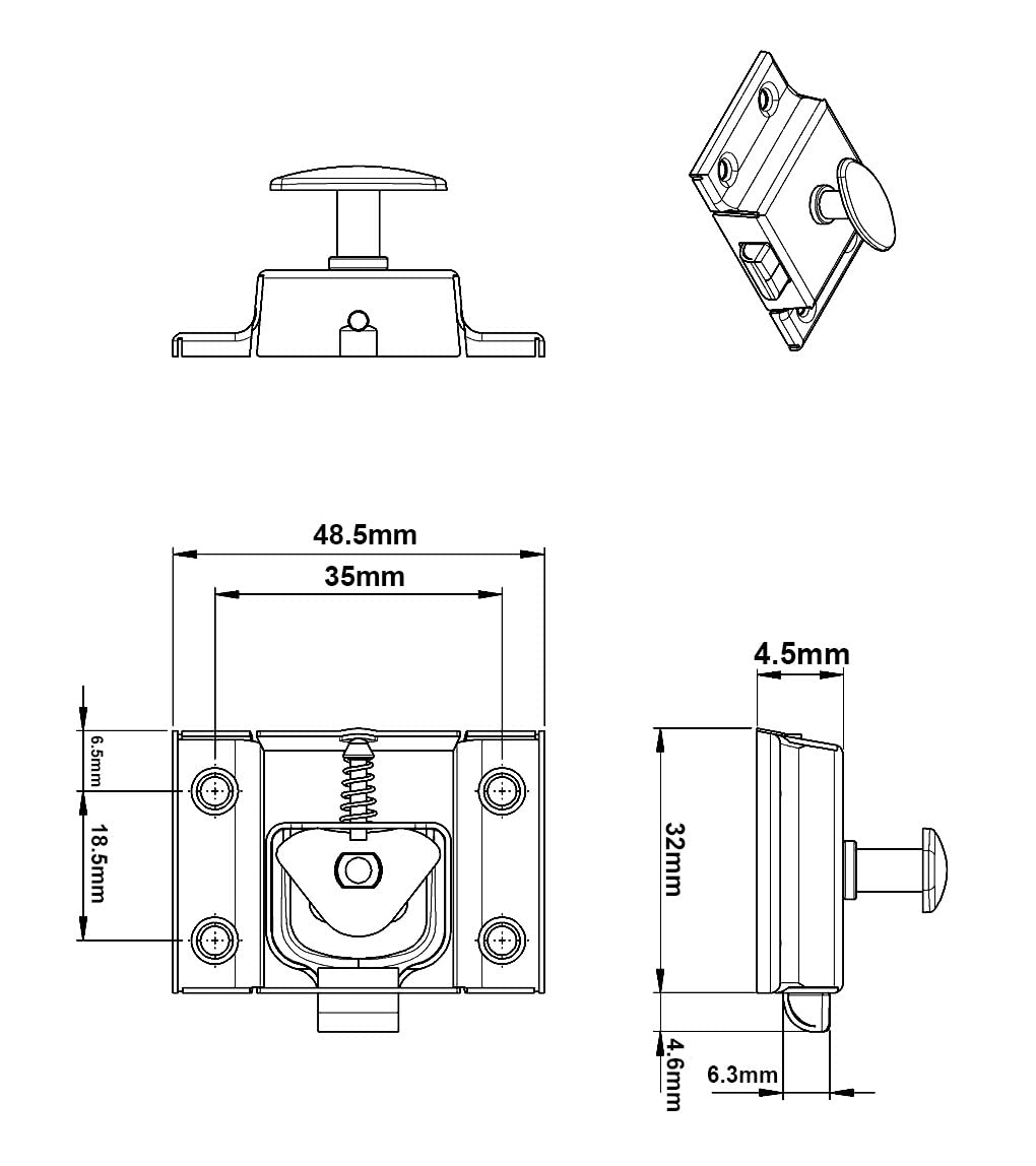 Snapklik.com : Oval Turn Cabinet Latch, For Cupboard & Other Furniture ...