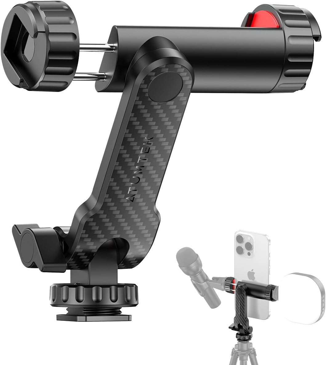 Amazon.com: TELESIN Phone Tripod Mount Holder Adapter Clip, Adjustable ...