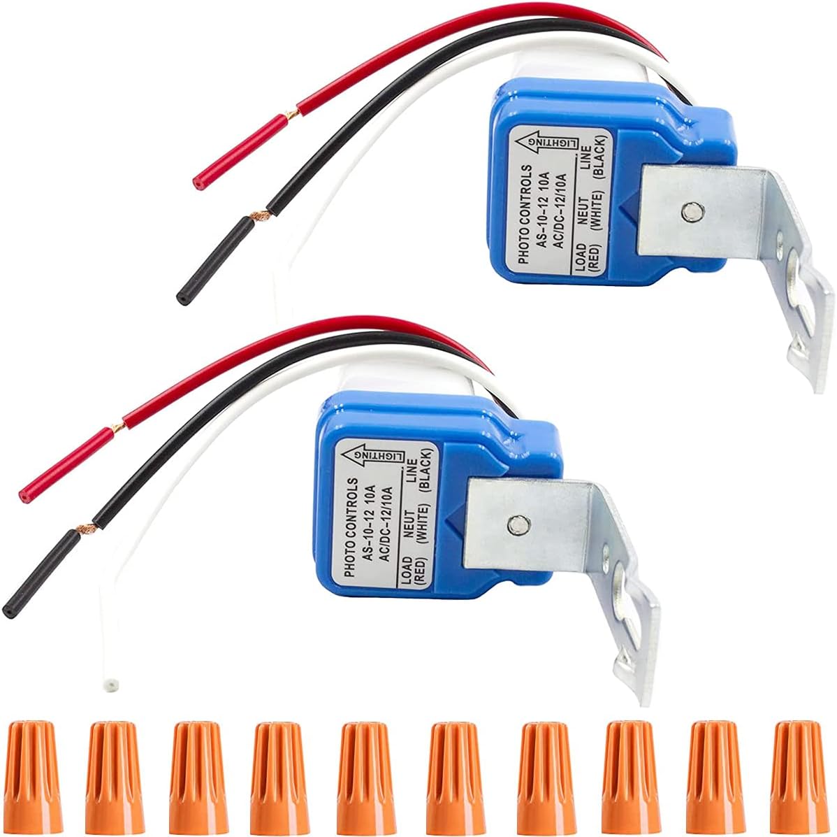 YOUNLEN 2 Pcs AC/DC 10A 12V Auto on Off Photocell Light Switch,Dusk to ...