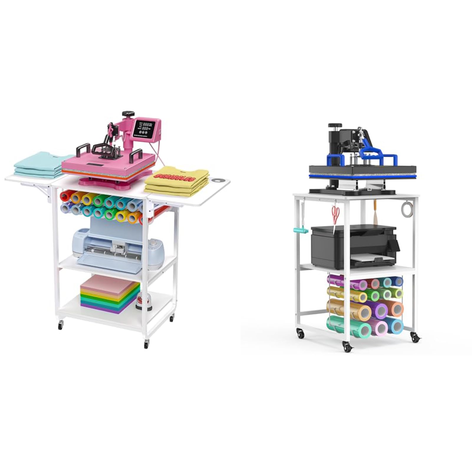 Amazon.com: Crafit Movable Heat Press Table & Foldable Heat Transfer ...