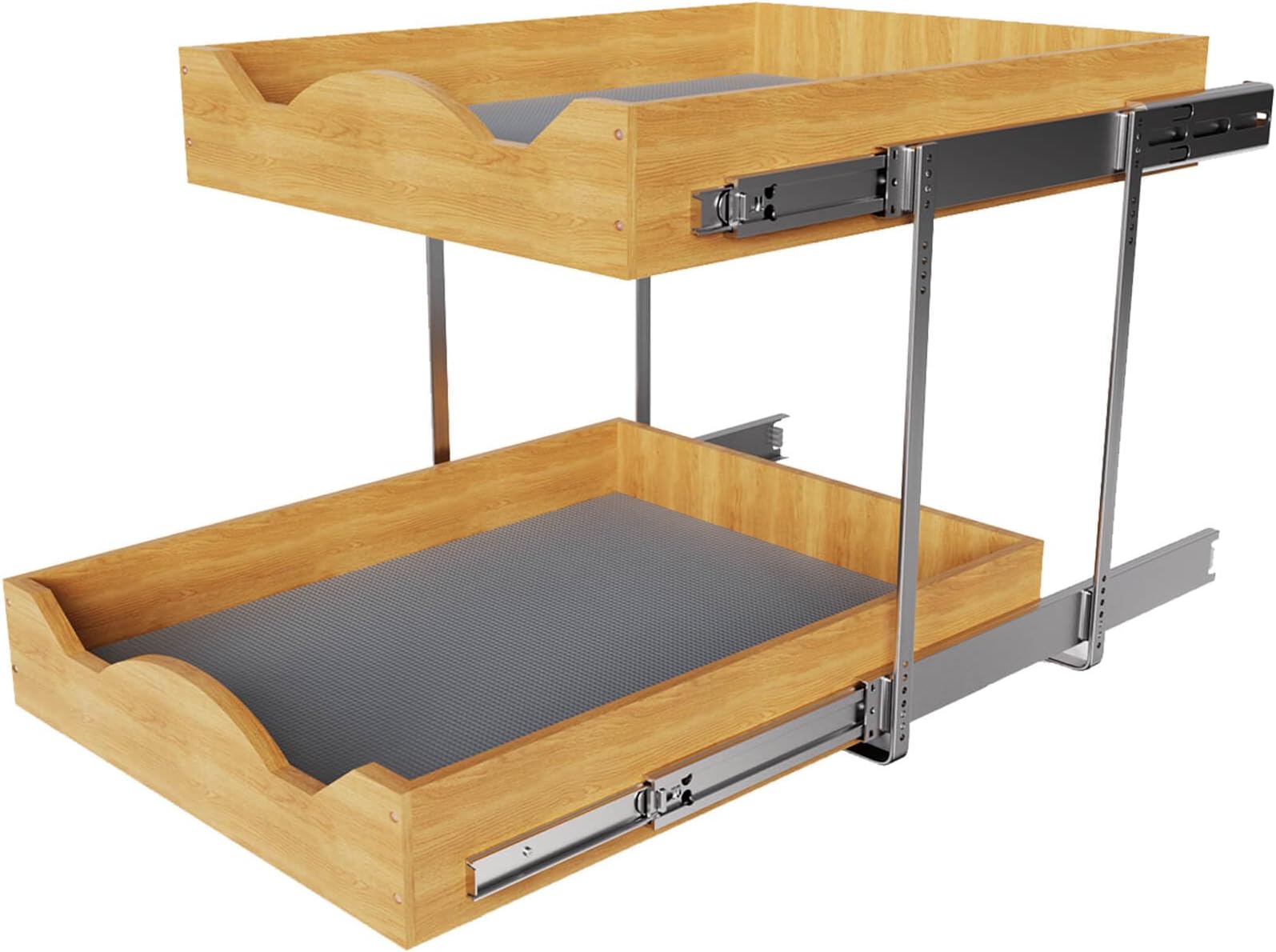 Amazon.com: Sintuff 2 Tier Pull out Drawers for Kitchen Cabinets 20 W x ...