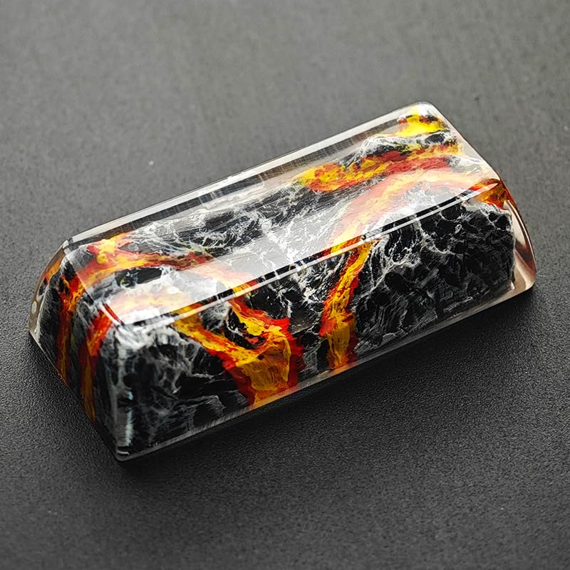 Amazon.com: Custom Keycaps - Volcano Shine Through Keycaps Resin 2.25U ...