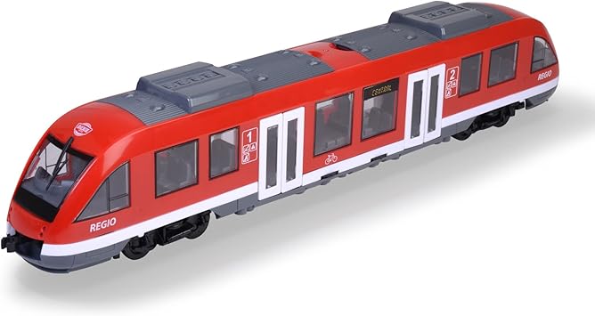 Dickie Toys - City Train (Red) - Toy Train (45 cm) on Wheels with Doors ...