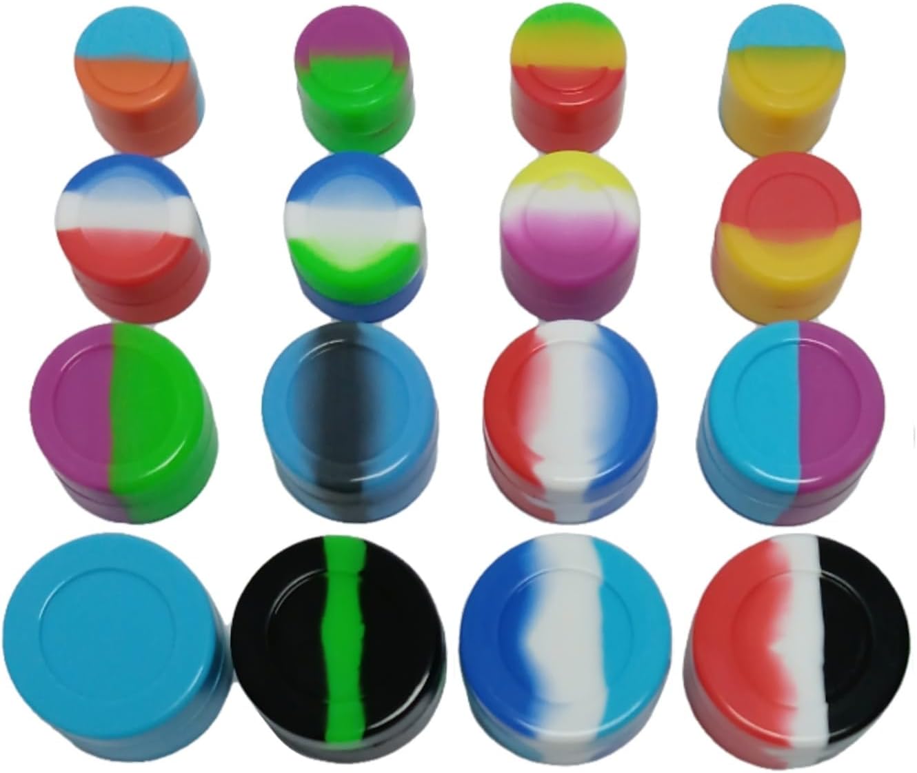 Amazon.com: 16 Pcs 2ML 3ML 5ML 7ML Silicone Wax Containers Non-stick ...