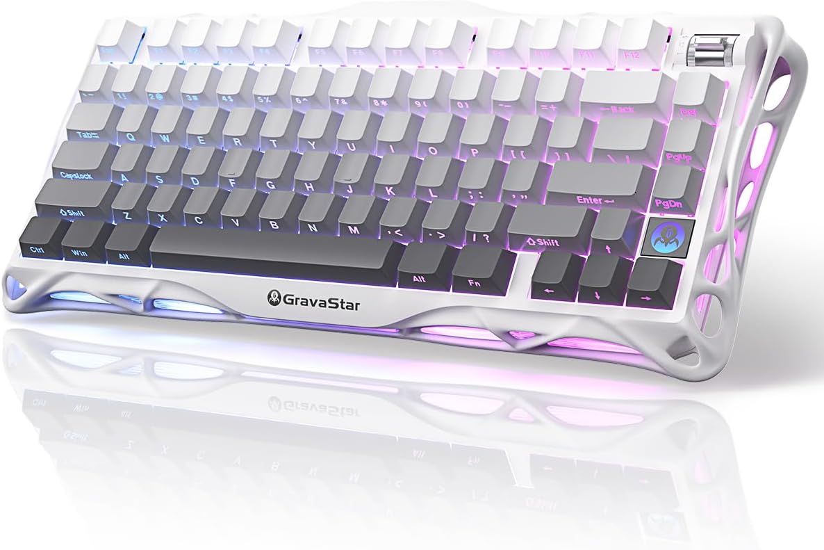 GravaStar Mercury,K1 75% Wireless Mechanical Gaming Keyboard, Aluminum ...