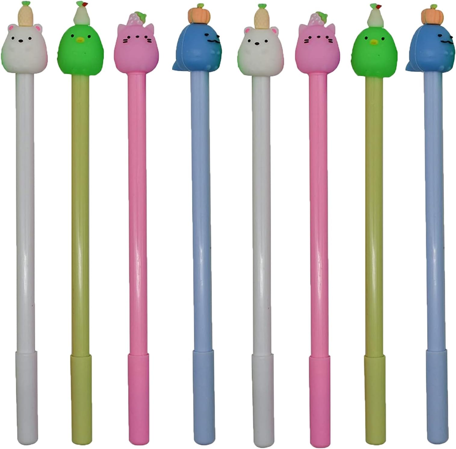Amazon.com: Maydahui 8 Pcs Cute Cat Pens Retractable Kawaii Dessert Gel ...
