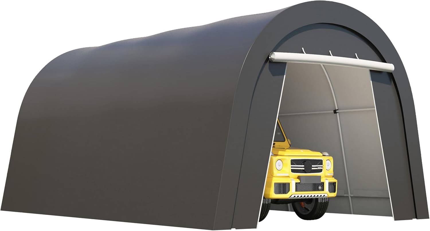 Amazon.com: Kiss the Water Carport, Round Portable Garage, Steel Heavy ...