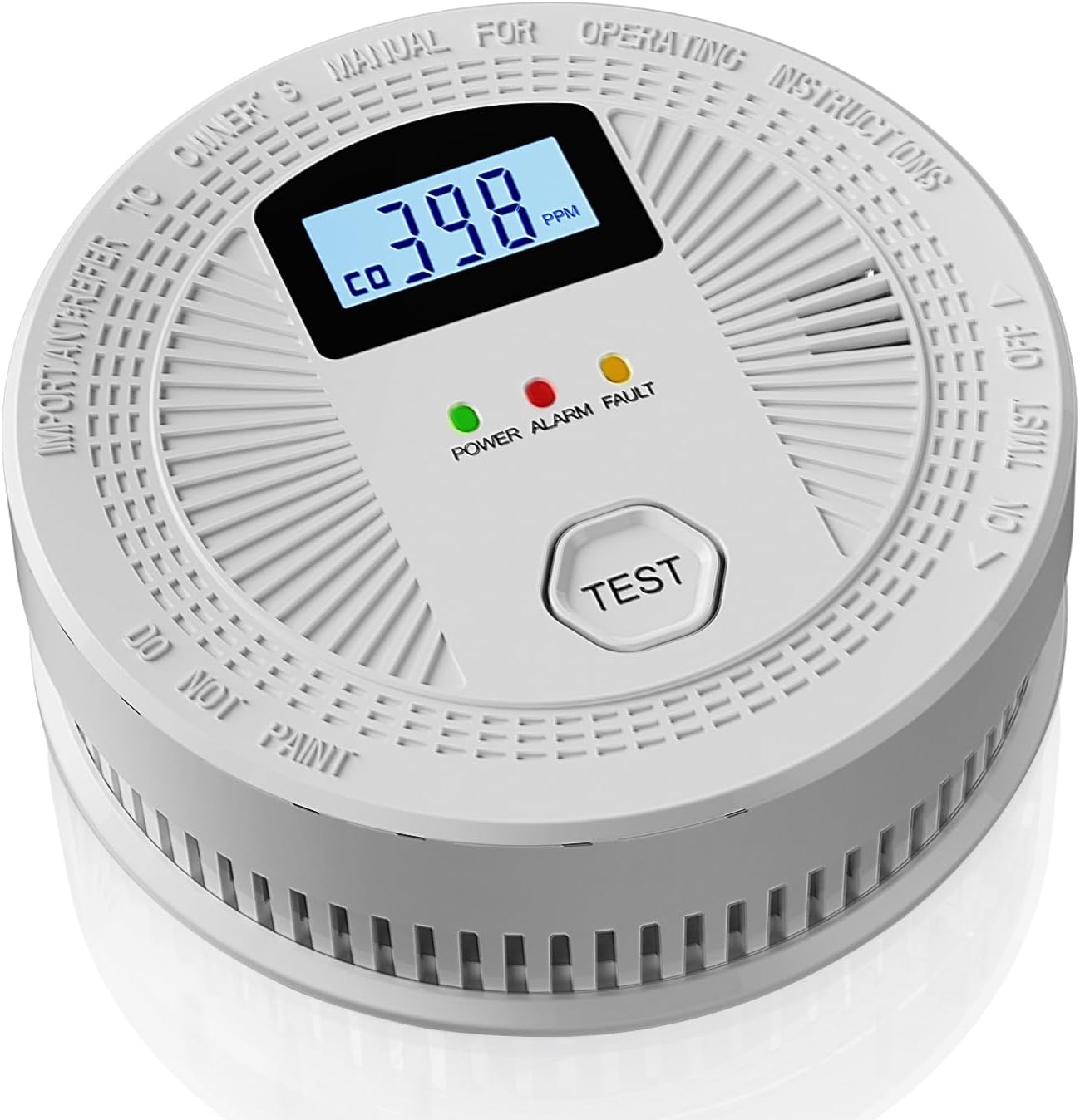 2 in 1 CO & Smoke Detectors, Carbon Monoxide Detector,with 9V Battery ...