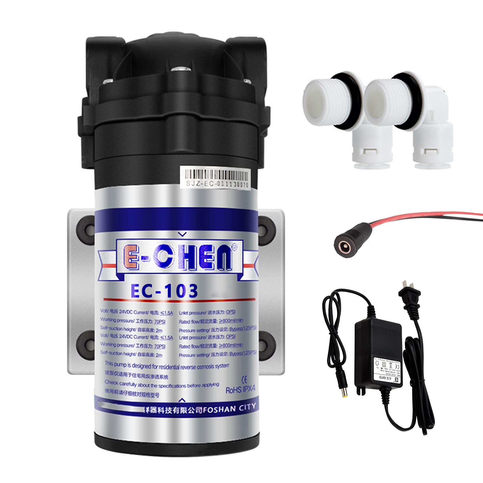 Buy TANGER Reverse Osmosis Ro 100 Gpd Booster Pump + Transformer (24v ...