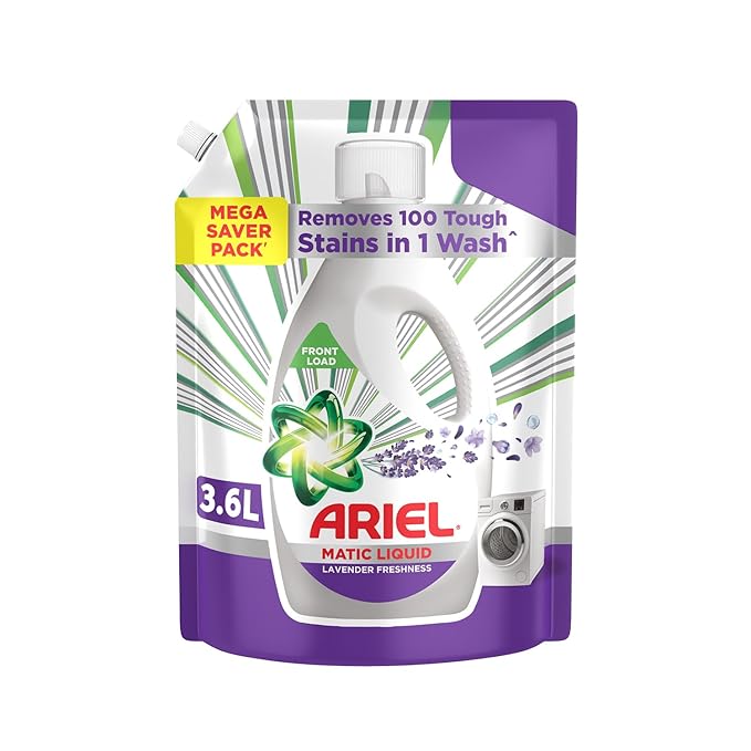 Ariel Liquid Detergent Front Load - 3.6L with Lavender freshness ...