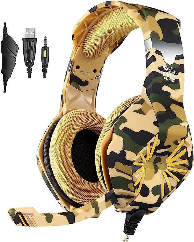 A1 Gaming Headphones, Surround Sound Technology with RGB Light and 3 ...