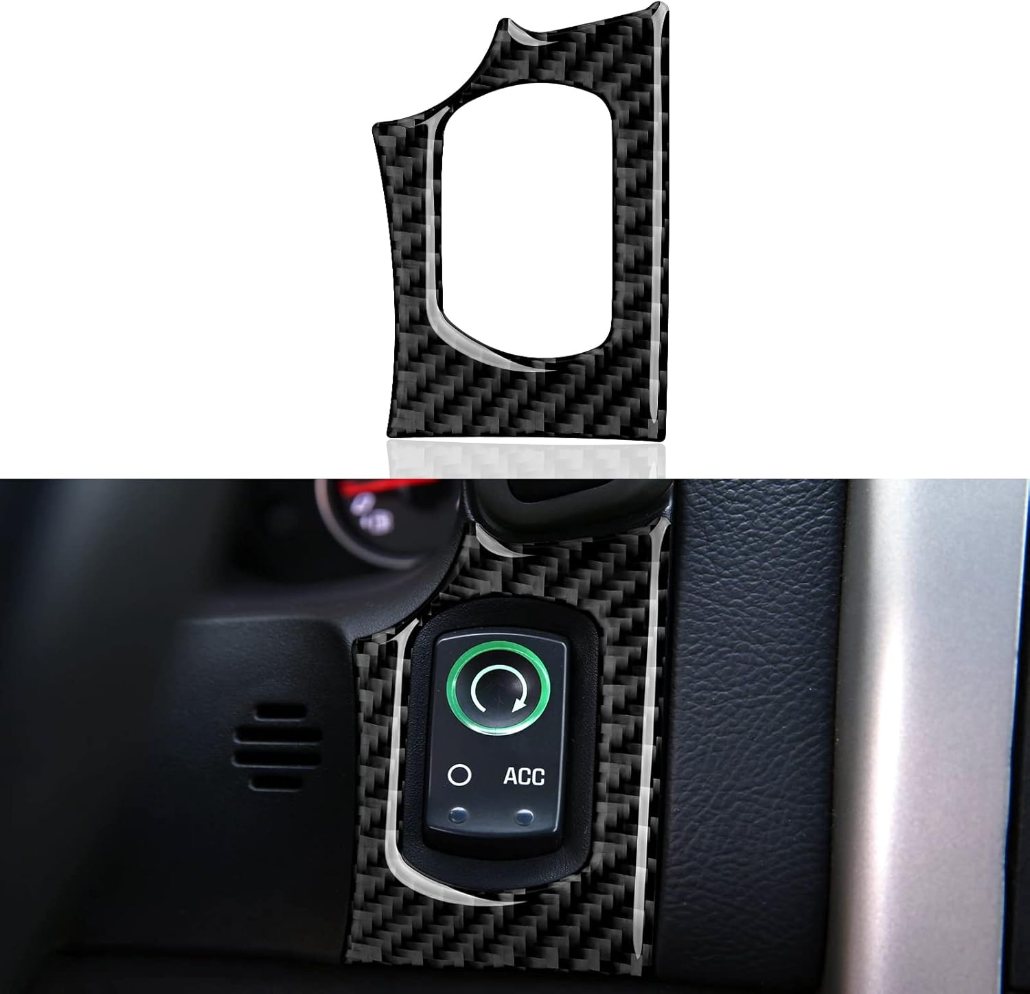 Amazon.com: Car Engine Start Stop Button Sticker Decal Carbon Fiber ...