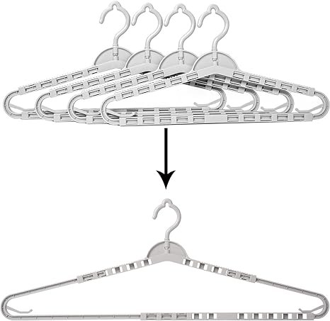 Amazon.com: Foshine 4 Pack Extra Large Hangers Enlarge Adjustable ...