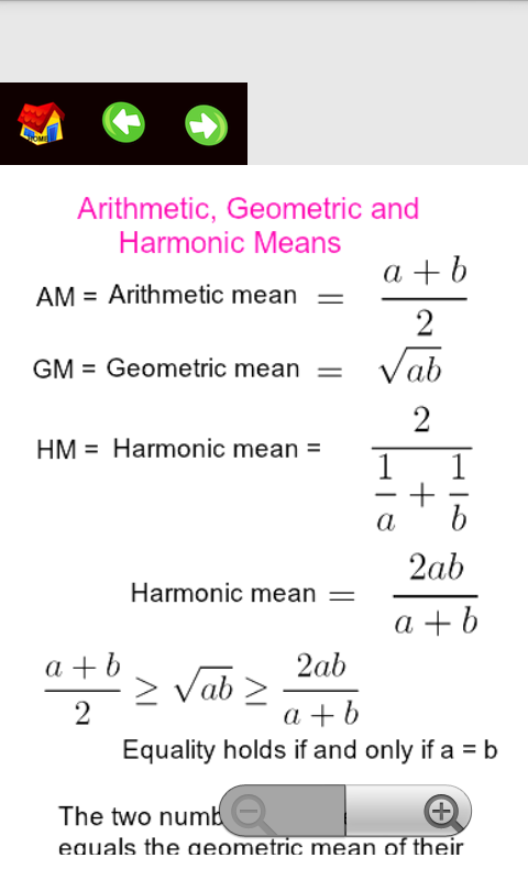 Algebra Useful Formulas - App on Amazon Appstore
