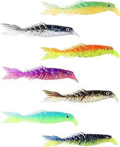 Amazon.com : LT Easiyl 7pcs Rubber Fish with Multiple Segments 8cm ...