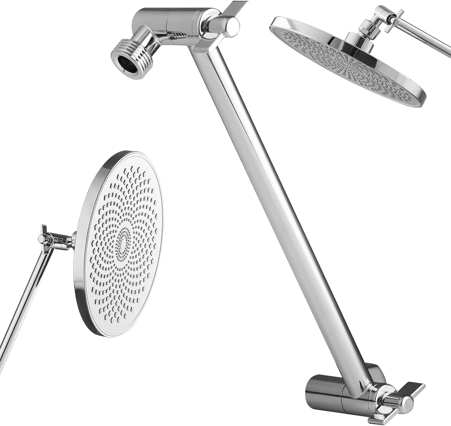 VEVOR Shower Head Extension Arm, 11 Inches, Brass Shower Arm Extender ...