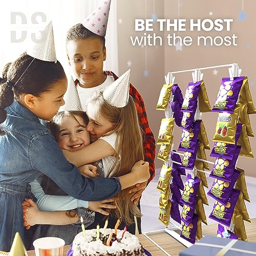 Snapklik.com : Candy Display Rack, White 3-Row Countertop Snack Cart ...