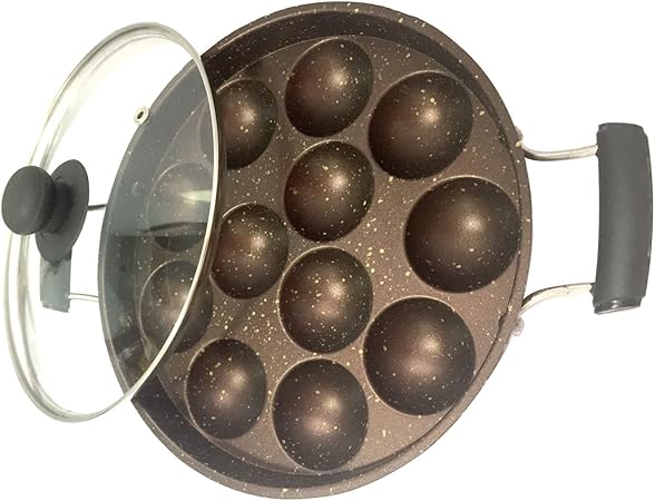 Amazon.com: G & D GD Appam Pan Nonstick Coating Appam Patra Appam Maker ...