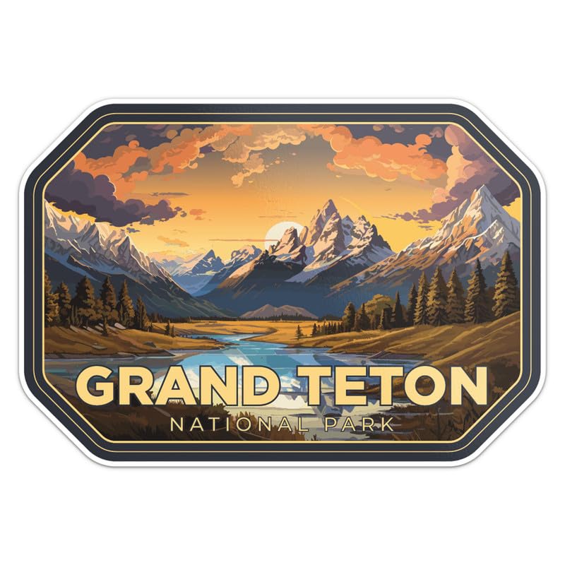 Amazon.com - Grand Teton National Park Sticker - Waterproof Vinyl Decal ...