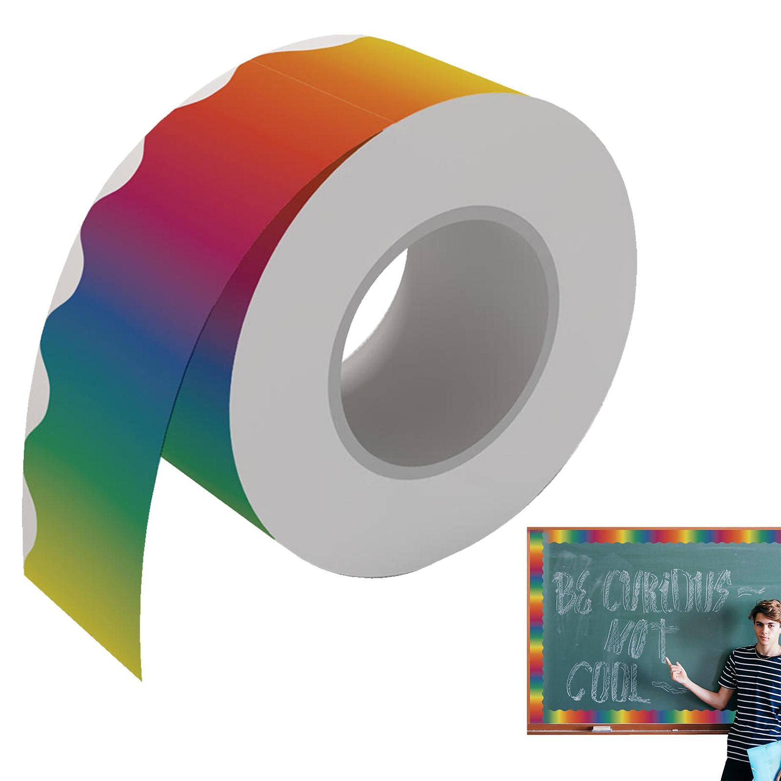Camphor Rainbow Classroom Border Gradient Rainbow Bulletin Board ...