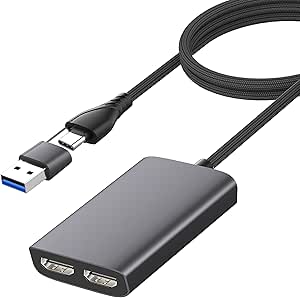 Amazon.com: Laptop Docking Station Dual Monitor, USB to Dual HDMI ...