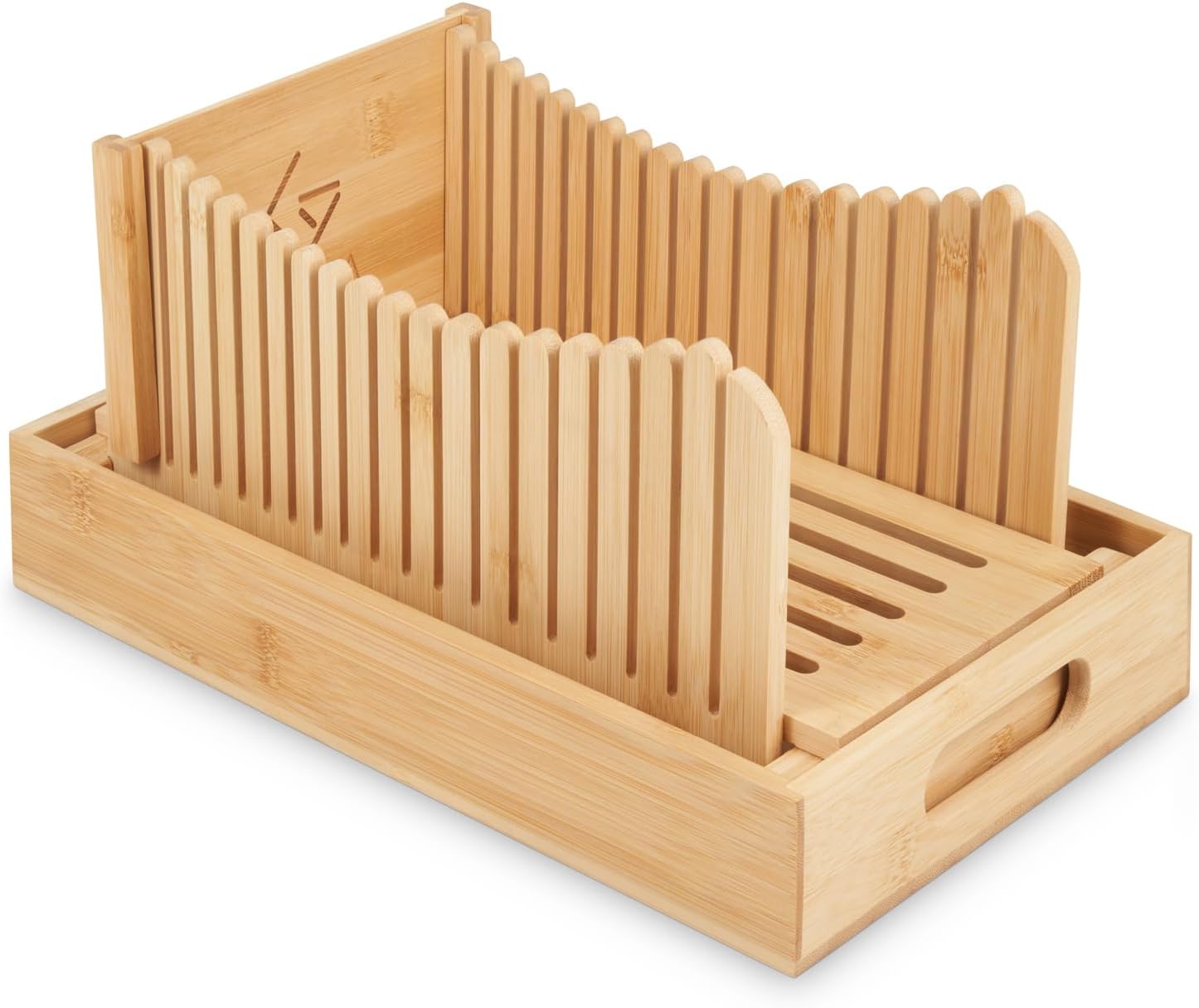 Amazon.com: Large Bamboo Bread Slicer for Homemade Bread with 15” Knife ...