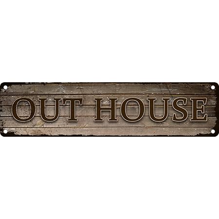 Amazon.com: Outhouse Aluminum Metal Plaque Rustic Tin Sign Retro Wall ...