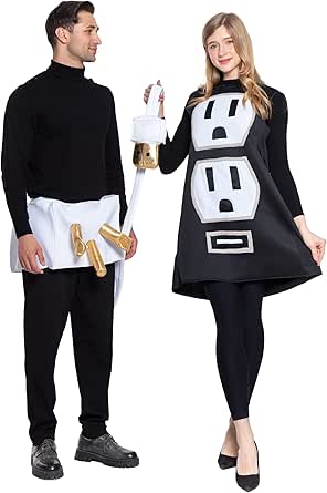 Amazon.com: JAZGROM Couples Halloween Costumes For Adults Plug And ...