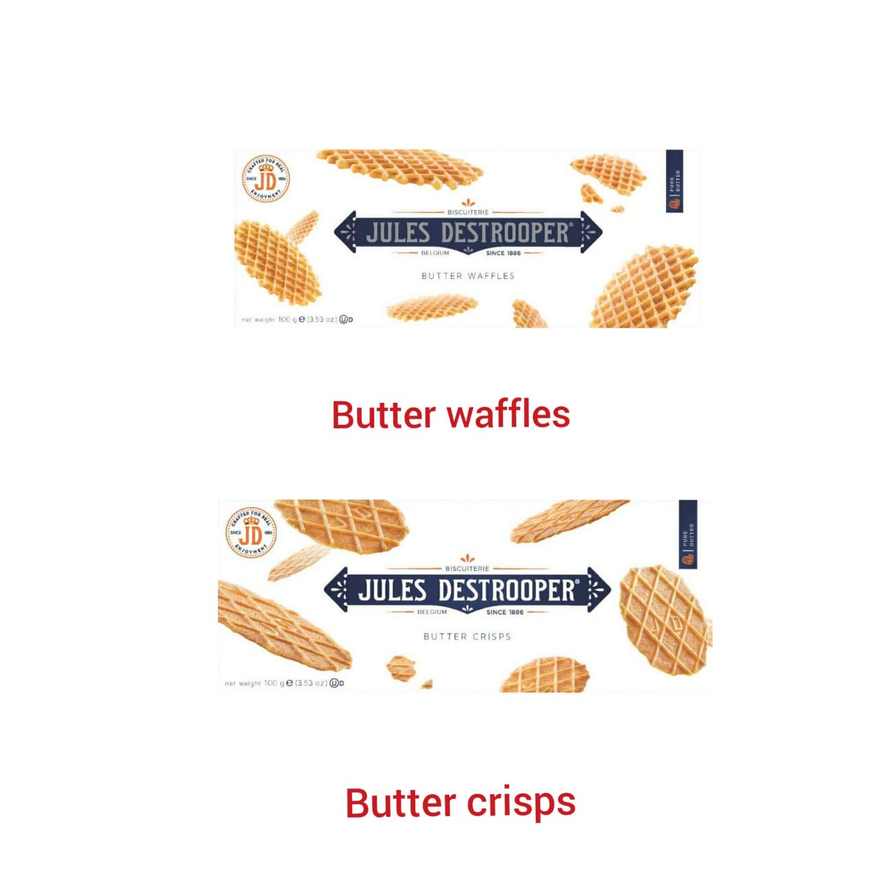 Jules Destrooper of Butter Waffles and Crisps (Pack of 2) : Amazon.in ...