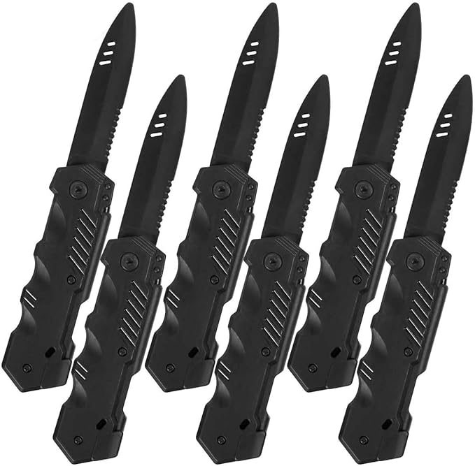 Amazon.com: JOLLYSTYLE 6PCS Fake Knife - Halloween Prop Plastic Trick ...