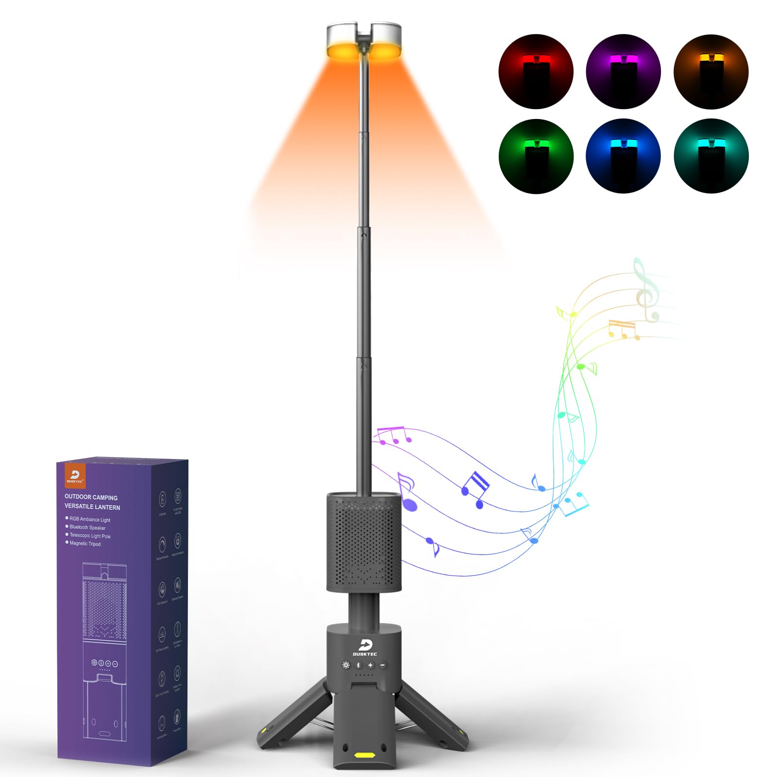 Amazon.com: DUSKTEC Camping Lights, 14000mAh Telescopic Camping Light ...