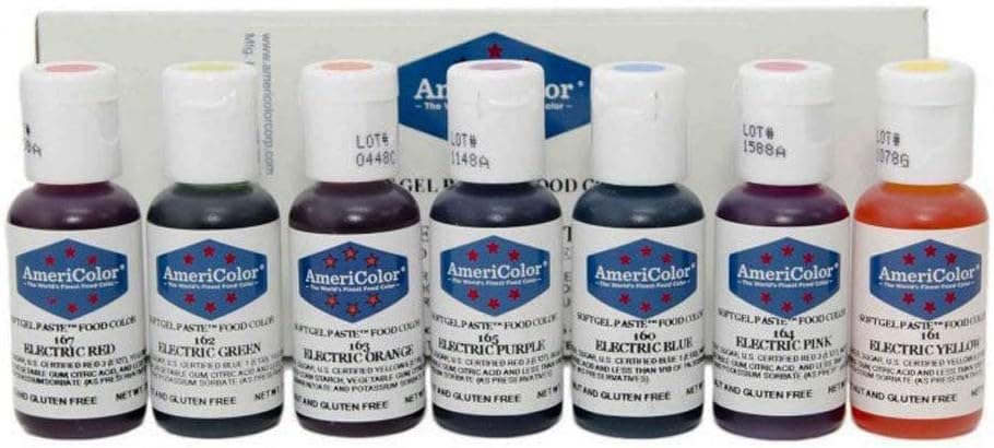 Amazon.com: Food Coloring AmeriColor Soft - Gel Paste Junior Kit, 8 ...