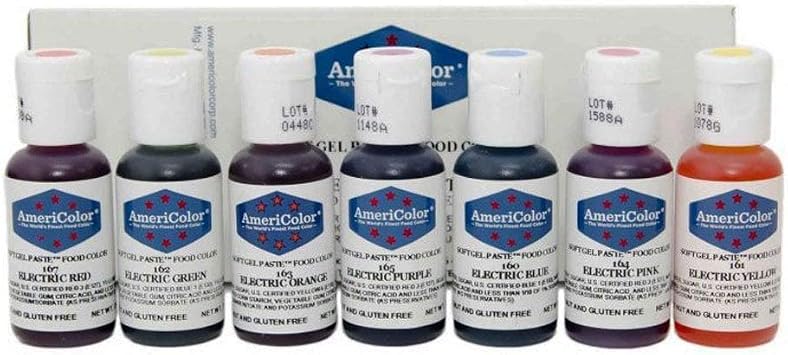 Amazon.com: AmeriColor Food Coloring - Electric Kit - Soft Gel Paste, 7 ...