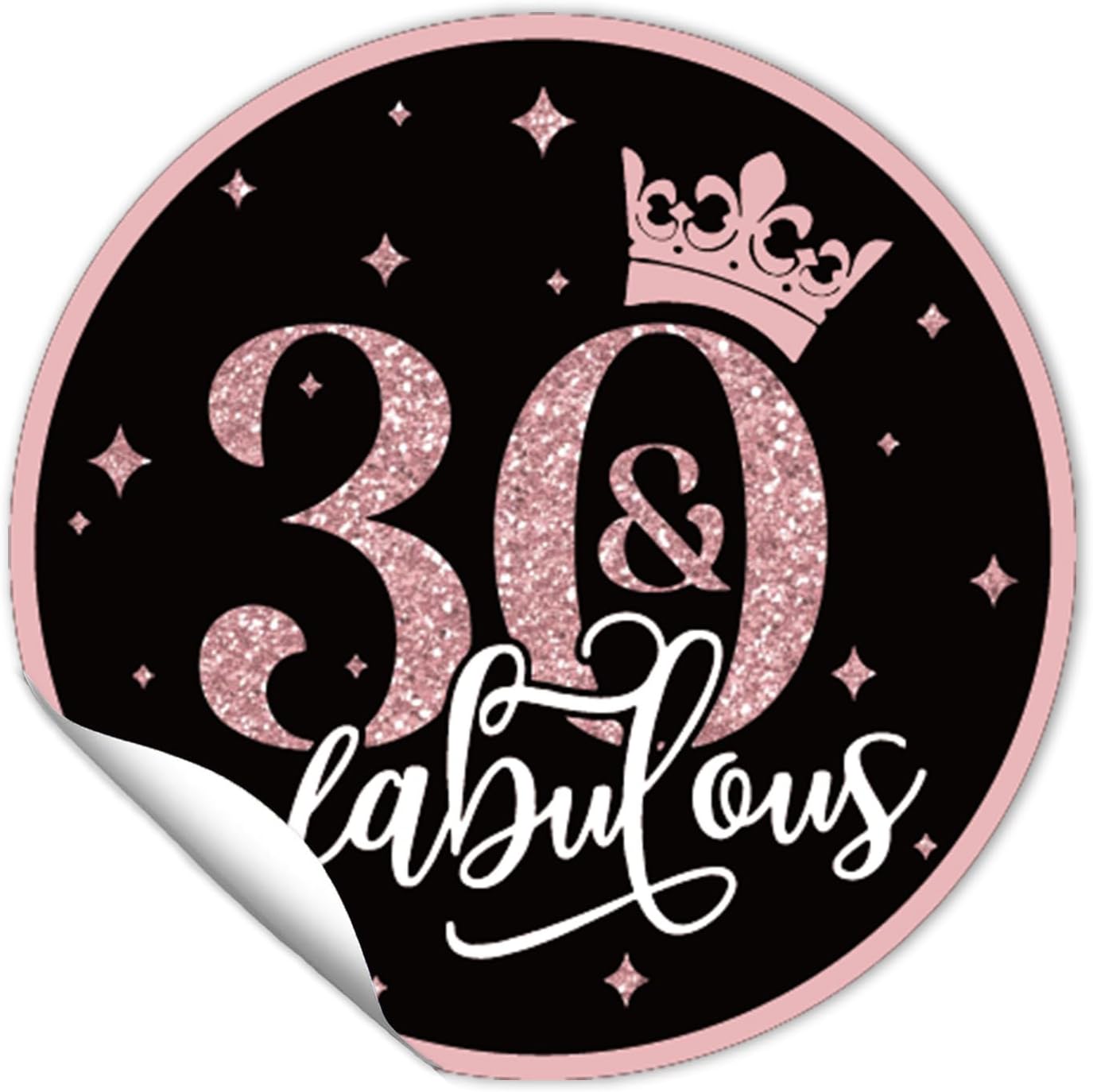 Amazon.com: REWIDPARTY 1.5 Inch Round 30th Birthday Stickers（80 Pieces ...