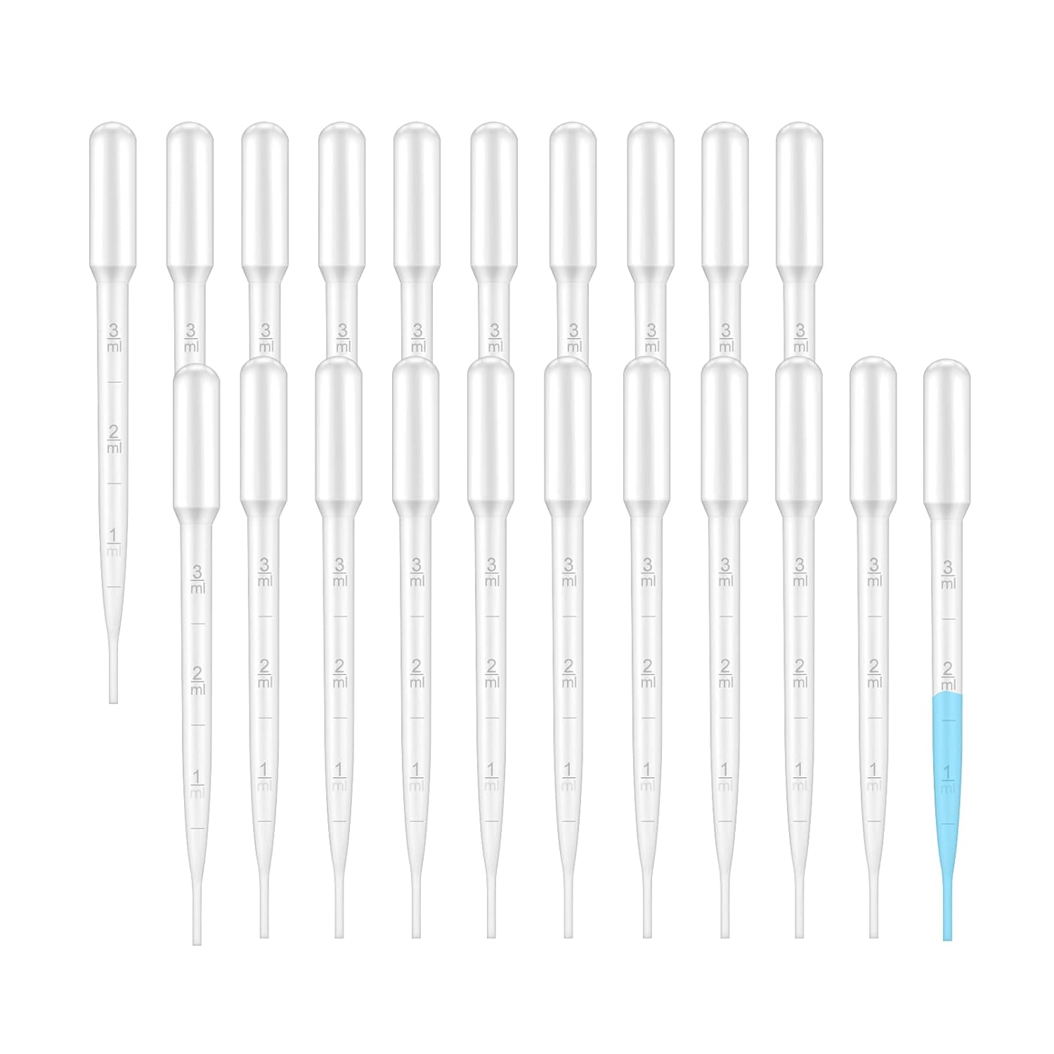50 Pcs 3ml Plastic Transfer Pipettes Dropper,Transparent Graduated ...