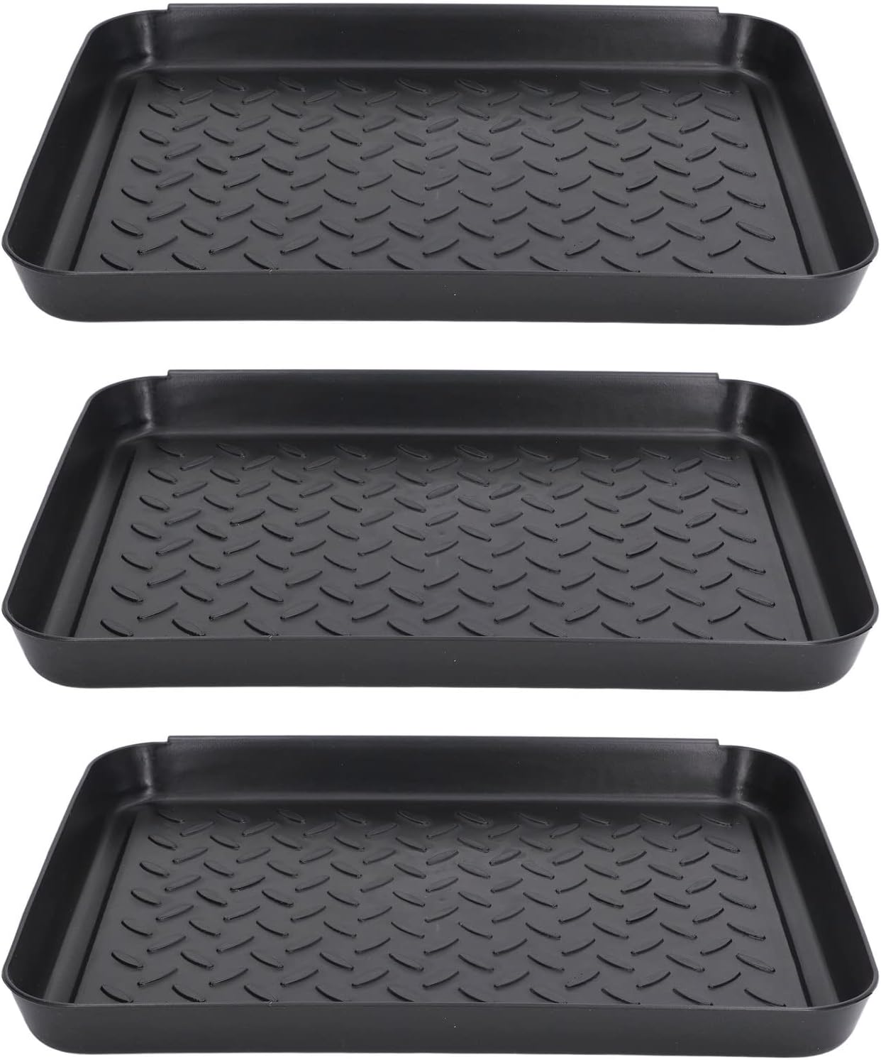 Boot Mat Tray, 3 Pcs Shoe Trays for Floor Protection Plastic Entryway ...