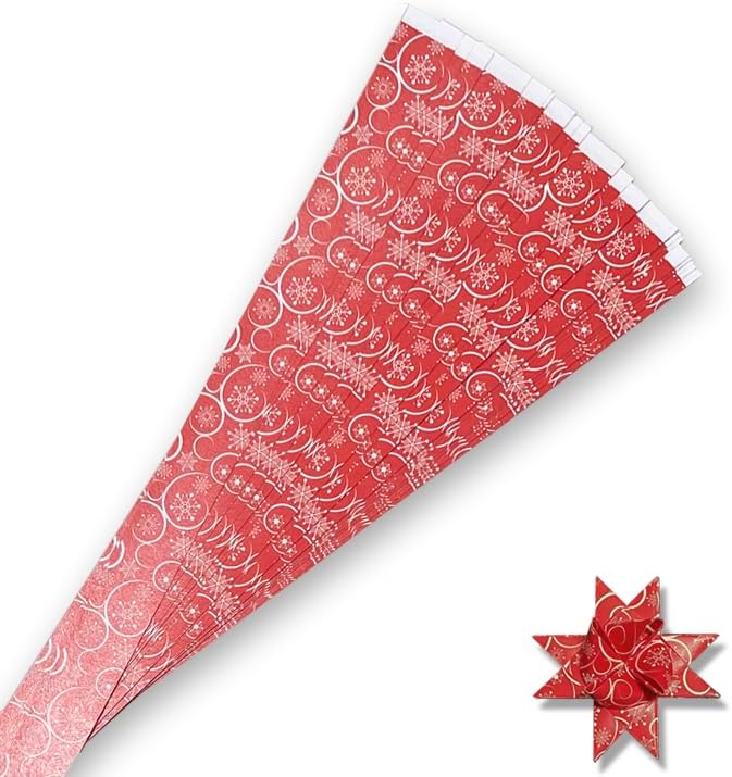 Amazon.com: Red Curl Patterned Paper Strips for Weaving Projects. Paper ...