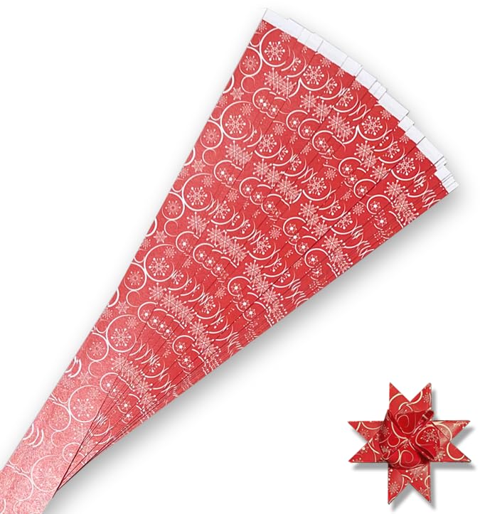 Amazon.com: Red Curl Patterned Paper Strips for Weaving Projects. Paper ...