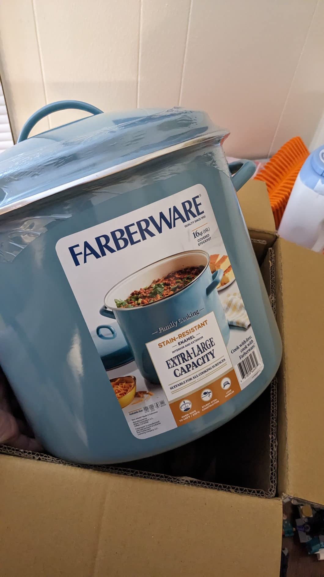 $11/mo - Finance Farberware Enamel on Steel Stock Pot/Stockpot with Lid ...