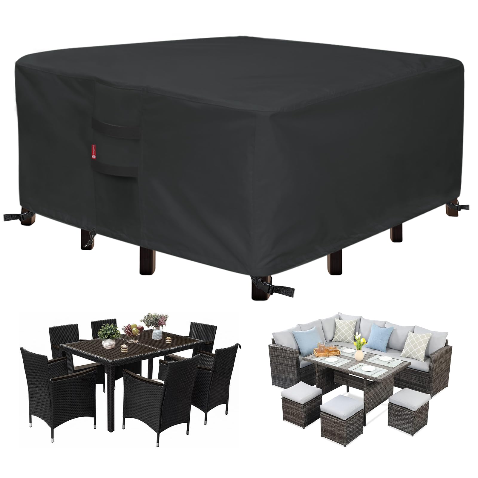 Amazon.com : SheeChung Outdoor Furniture Cover Square 74"L x74"W x28"H ...