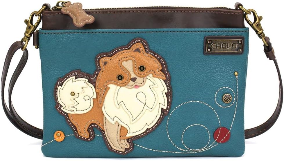 Chala Group Chala Handbags Pomeranian Mini Crossbody Handbag Purse ...