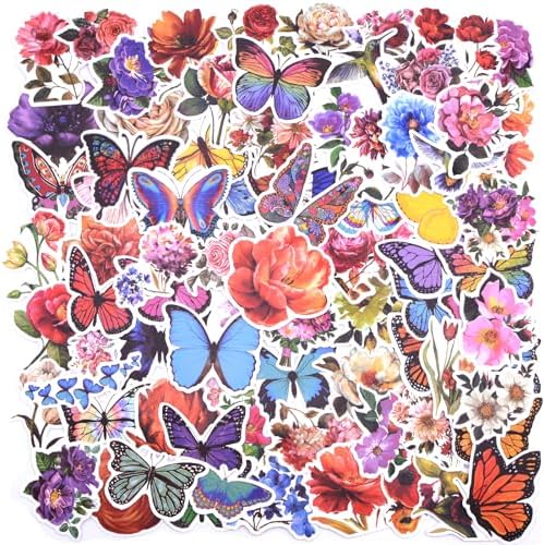 Amazon.com: 100 Pcs Cute Flower Stickers, Water Bottle Stickers for ...